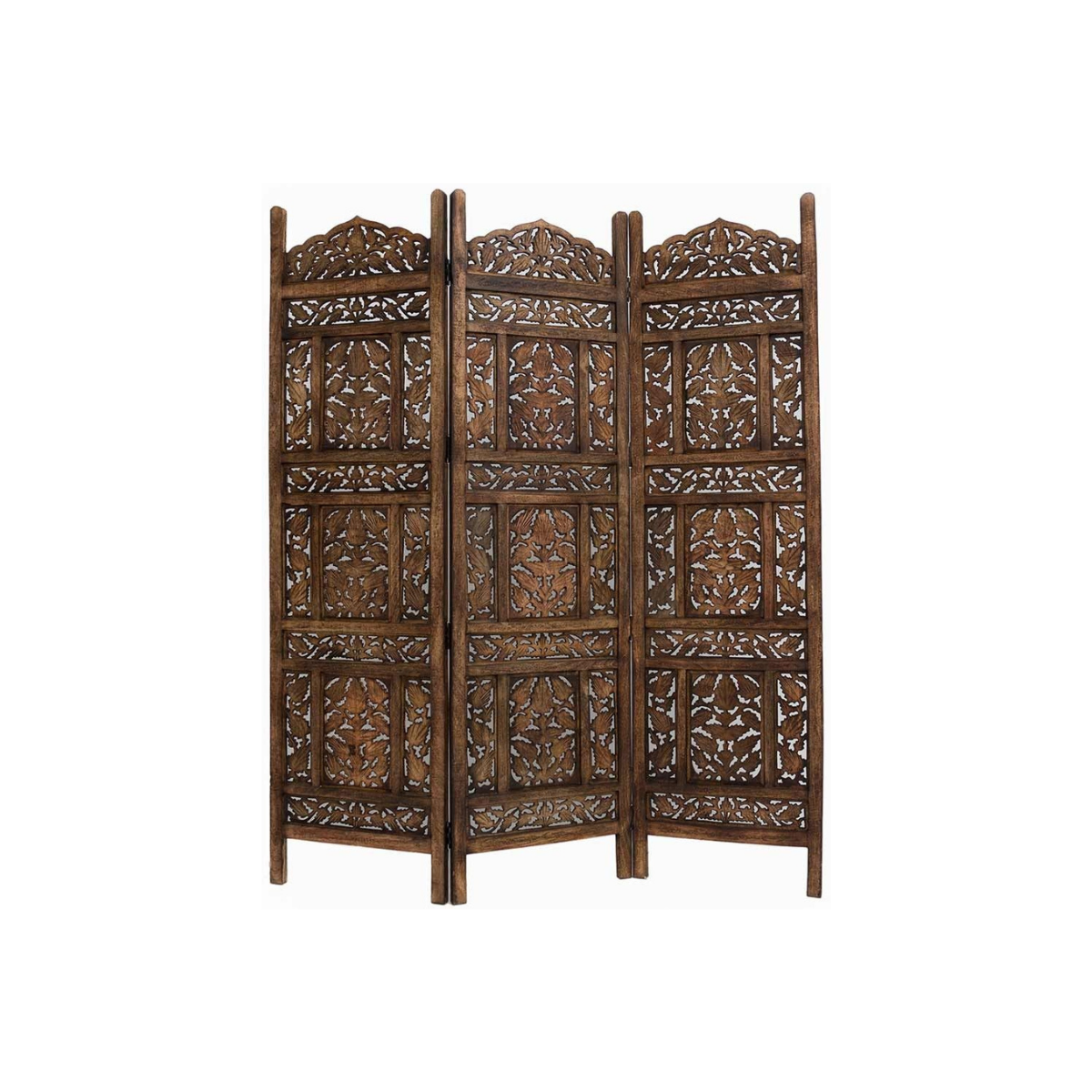Carved Wood Privacy Screen